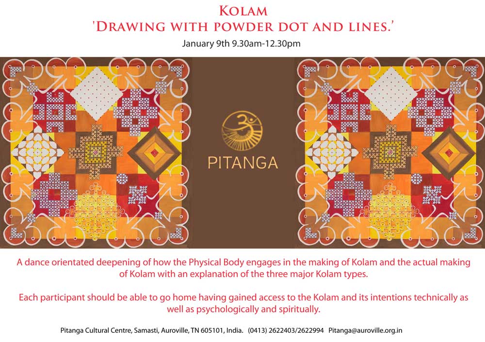 Kolam workshop – Drawing with Powder Dot and Lines