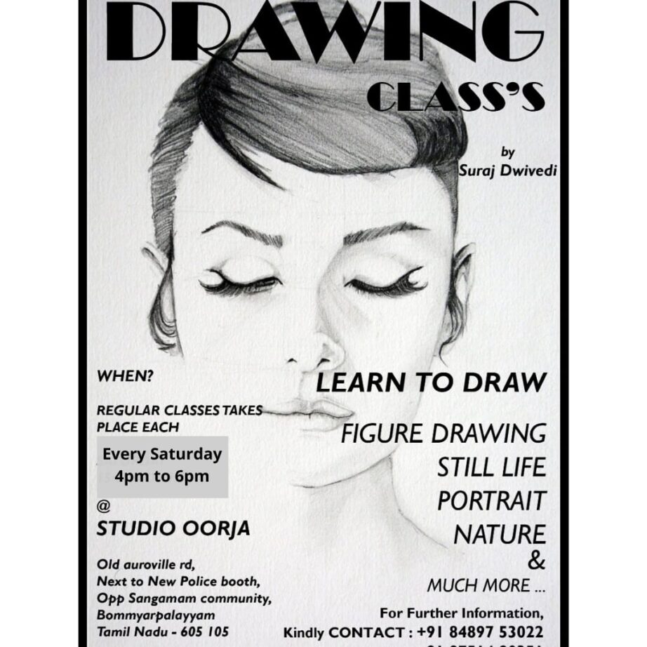 Classes: Drawing by Suraj Dwivedi – Every Saturday