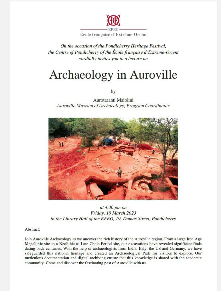 Lecture: Archaeology in Auroville
