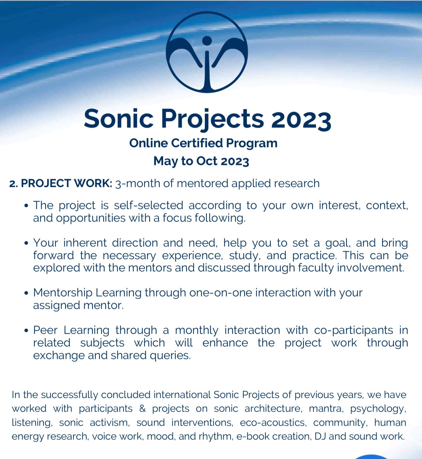 Course: Sonic Projects 2023 – Online Certified Program