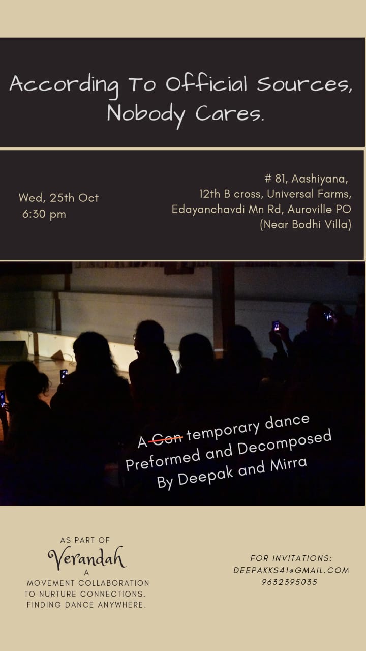 “A Contemporary Dance Preformed and Decomposed” by Deepak and Mirra