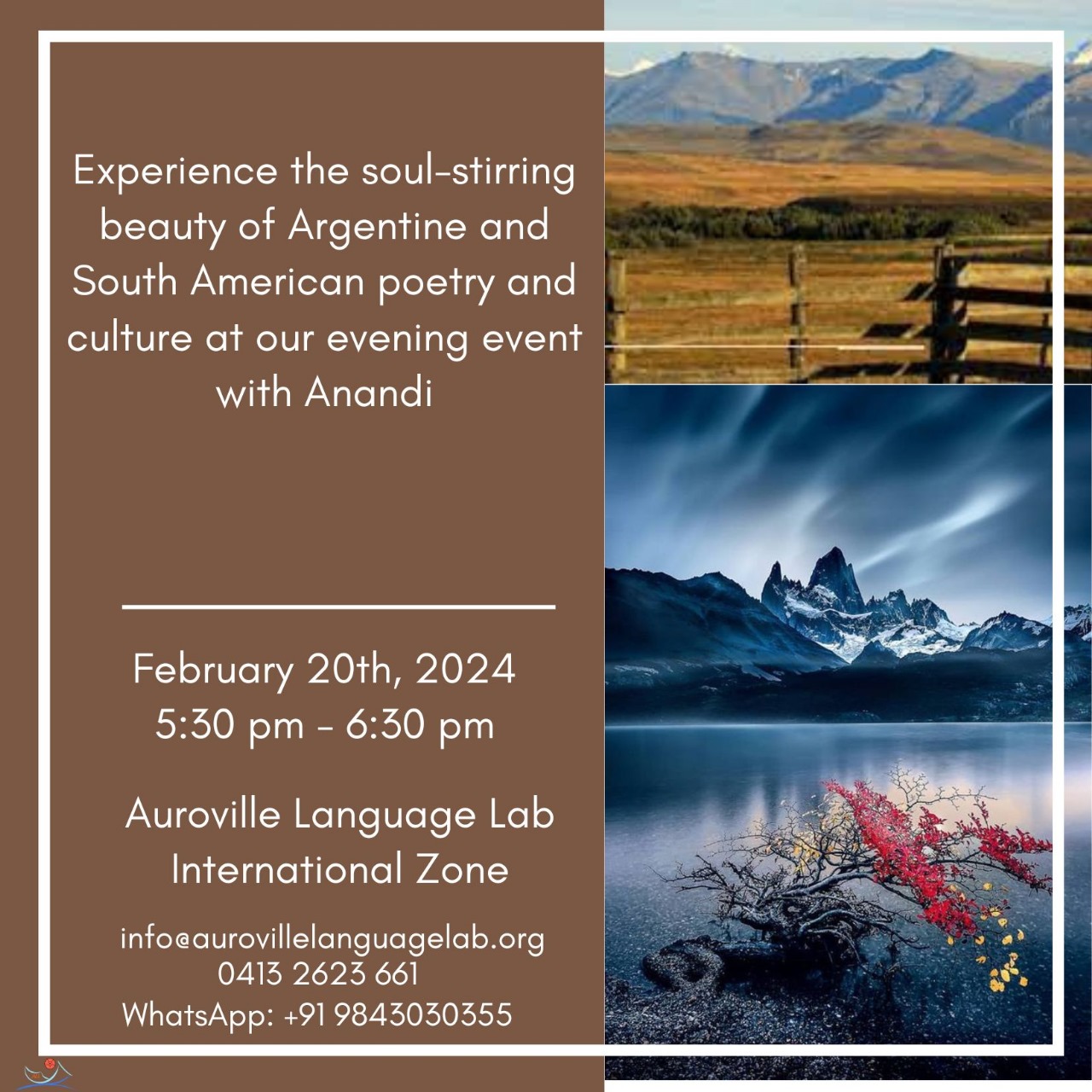 Poetry & Argentinian-South America Culture with Anandi in Spanish