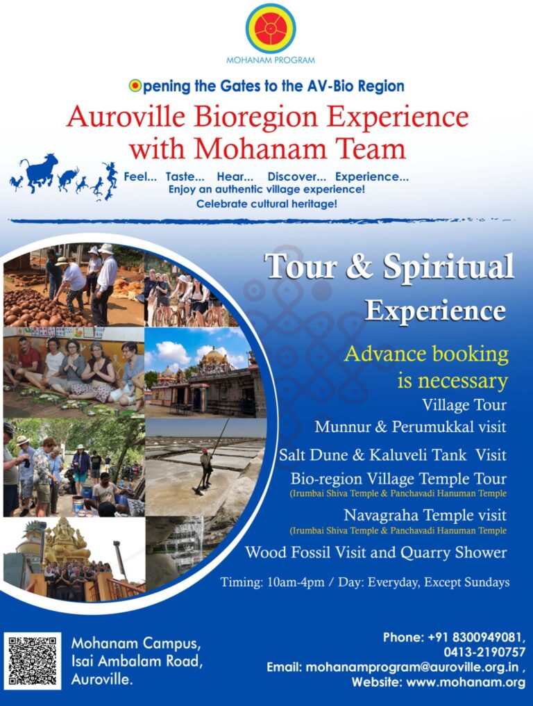 Auroville Bioregion Experience with Mohanam Team